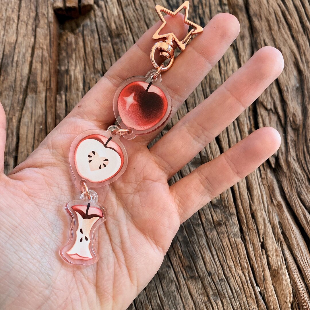 Apple Trio Keychain - Etsy