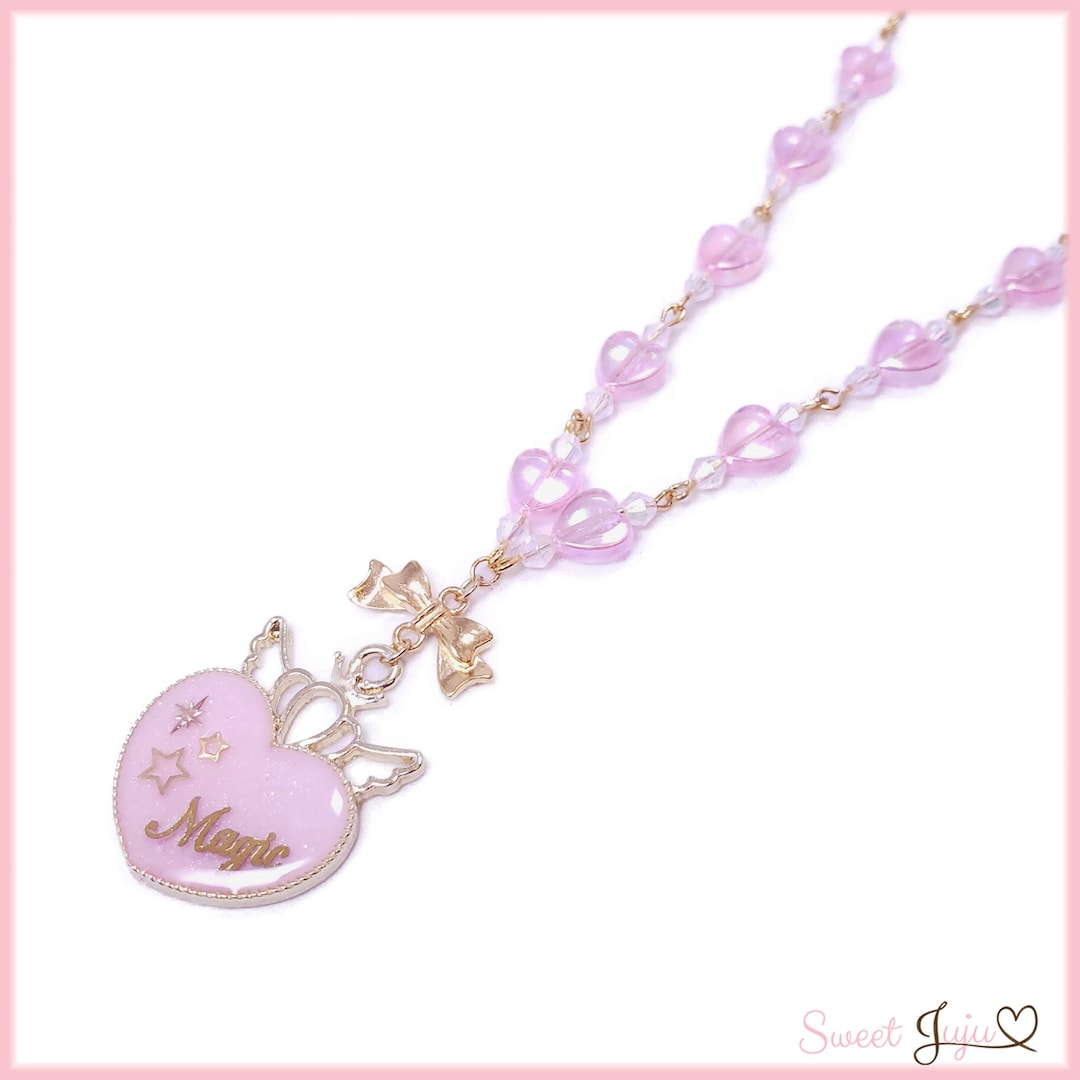 Magic Heart Necklace Magical Girl Mahou Shoujo Inspired Kawaii Sweet ...