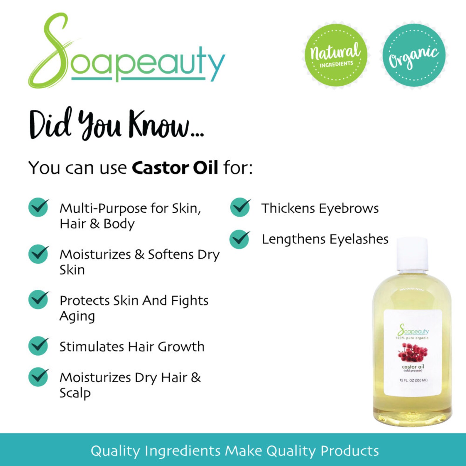 CASTOR OIL USP Grade 100% Pure Natural Organic Cold Pressed 7 - Etsy