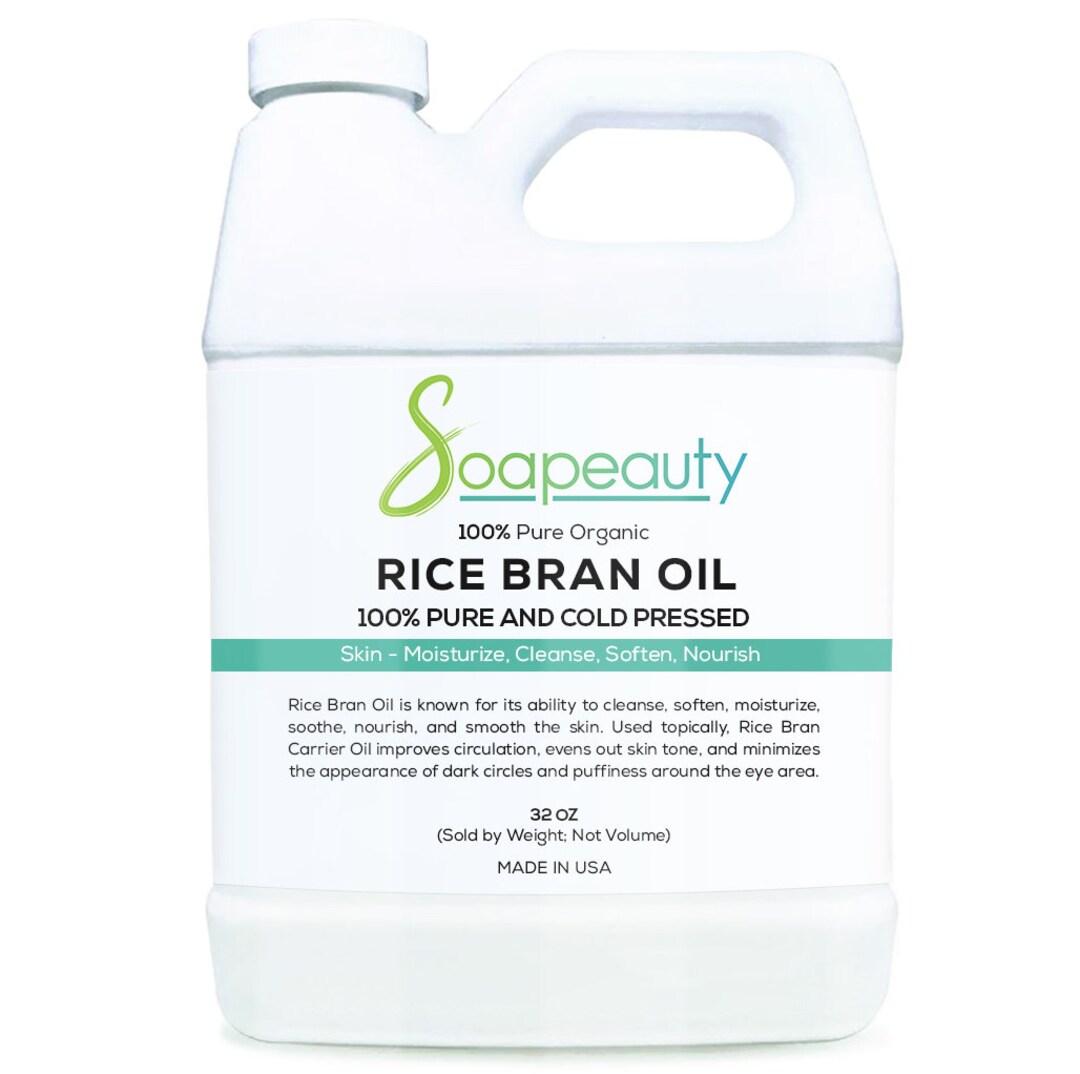 RICE BRAN Oil Cold Pressed 100% Pure Organic Natural 32 OZ - Etsy