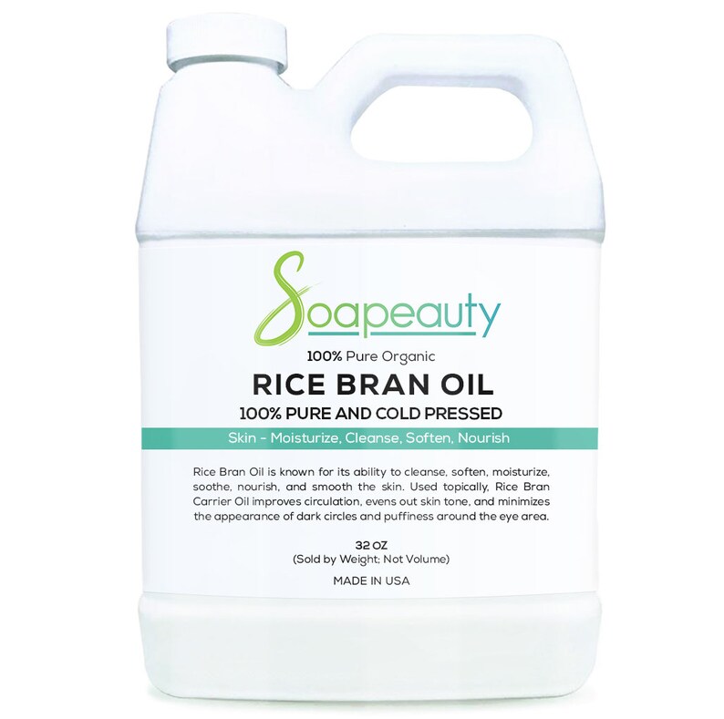 RICE BRAN Oil Cold Pressed 100% Pure Organic Natural 32 OZ - Etsy