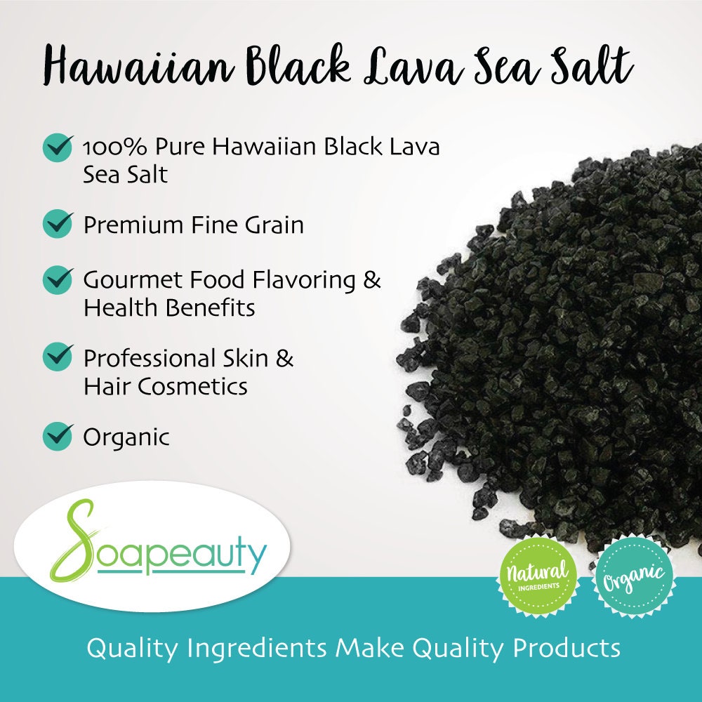 HAWAIIAN BLACK Lava Sea SALT Gourmet 100% Natural Organic - Etsy
