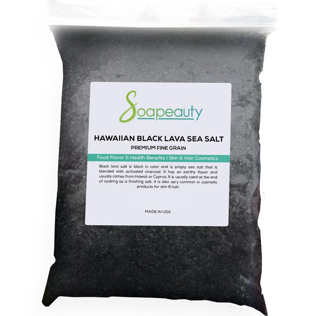 HAWAIIAN BLACK Lava Sea SALT Gourmet 100% Natural Premium Fine Grain - Etsy