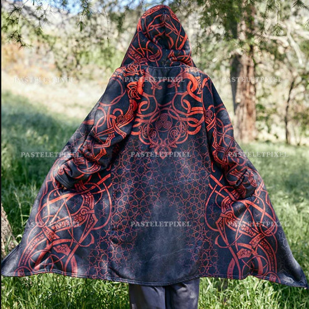 Freya 3D All Over Printed Hooded Cloak, Freya Hooded Coat, Freya Hooded ...