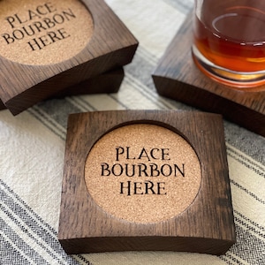 Bourbon Barrel Coasters, Bourbon Lover, Barrel Decor, Gift for Dad ...