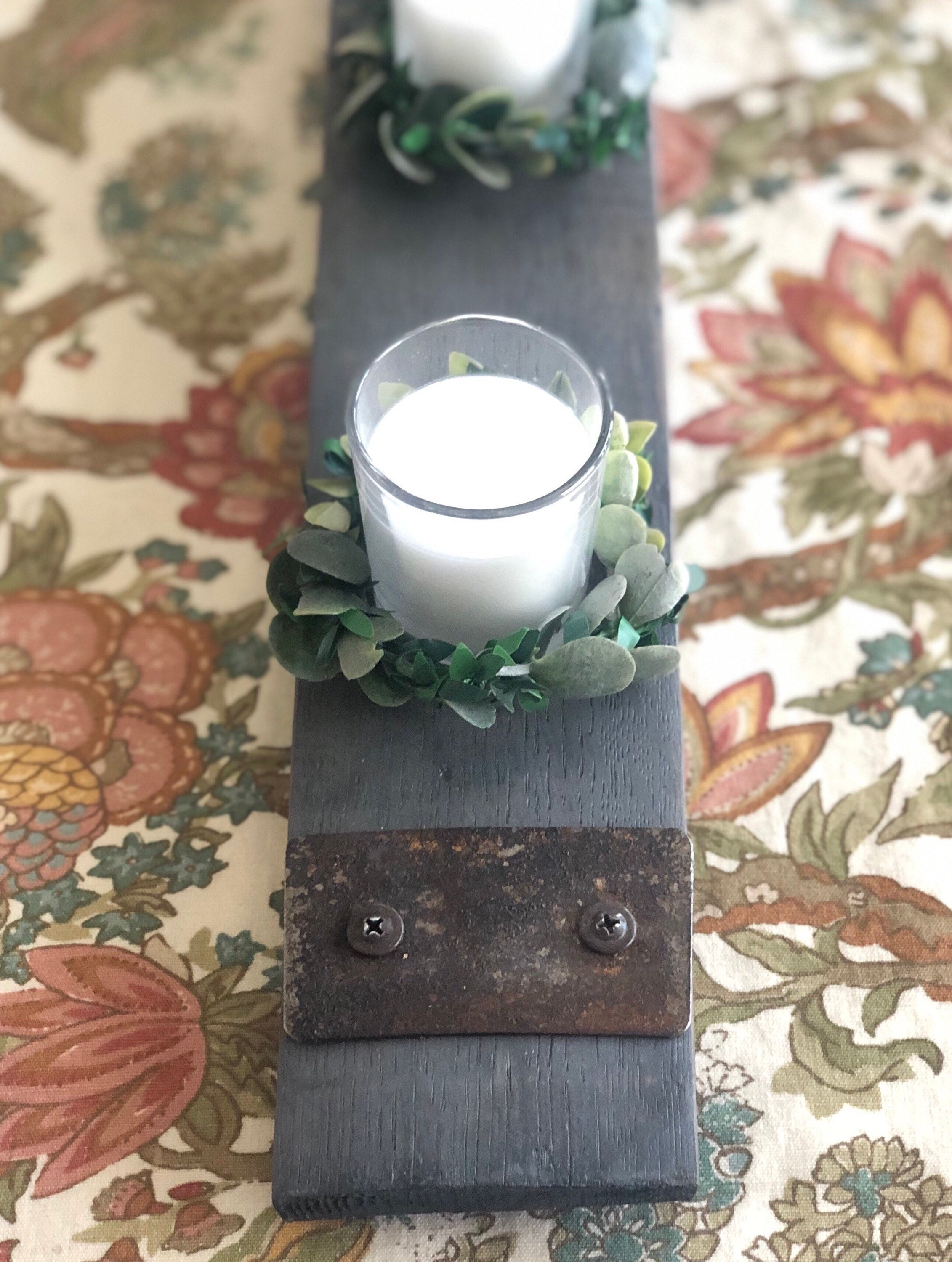 Mini Wreaths for Candle Holders Mini Greenery Candle - Etsy