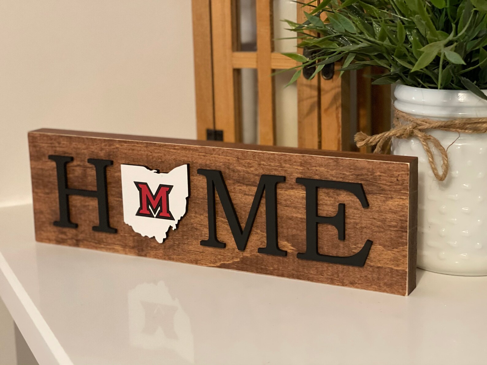 Miami University Wood Sign Miami Redhawks Football Ohio Man - Etsy