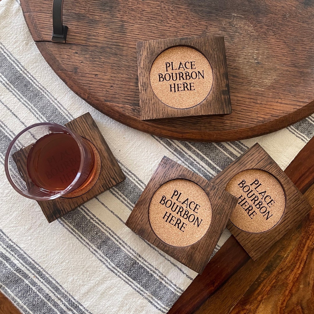 Bourbon Barrel Stave Candle Holder, Wood Coasters, Bourbon Barrel ...
