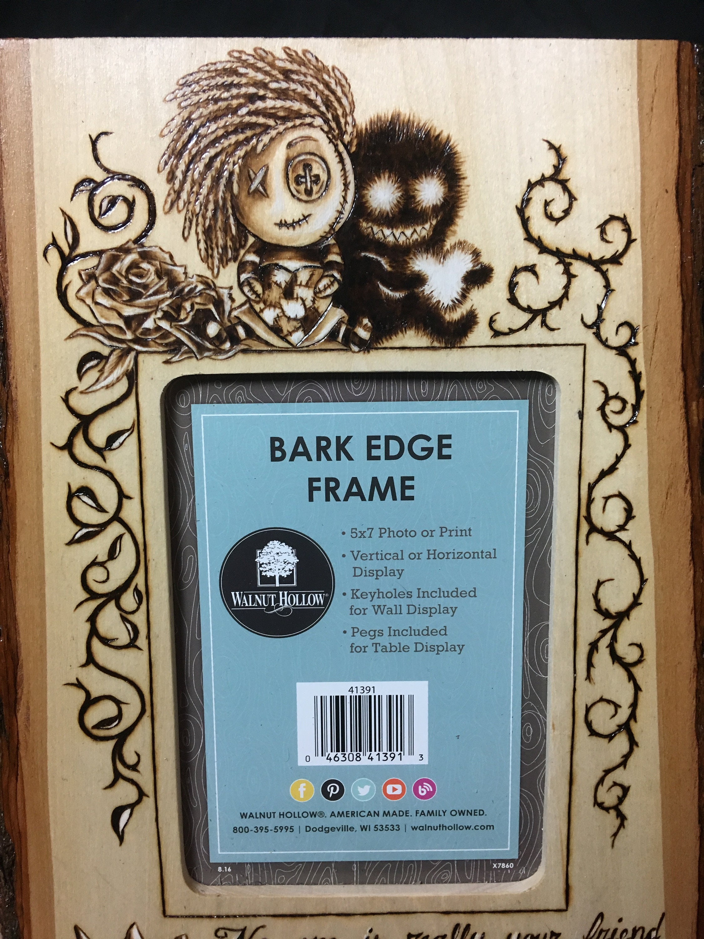 Dark Shadows Woodburning Picture Frame - Etsy