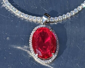 Real Ruby Necklace - Etsy