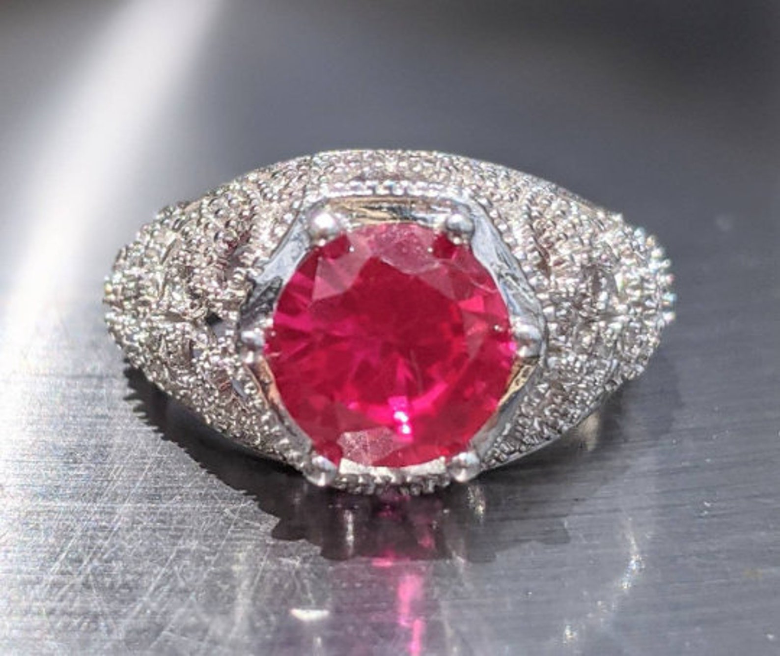 Real Ruby Pendant 8mm 2ct Pigeon Blood Red Ruby Pendant - Etsy