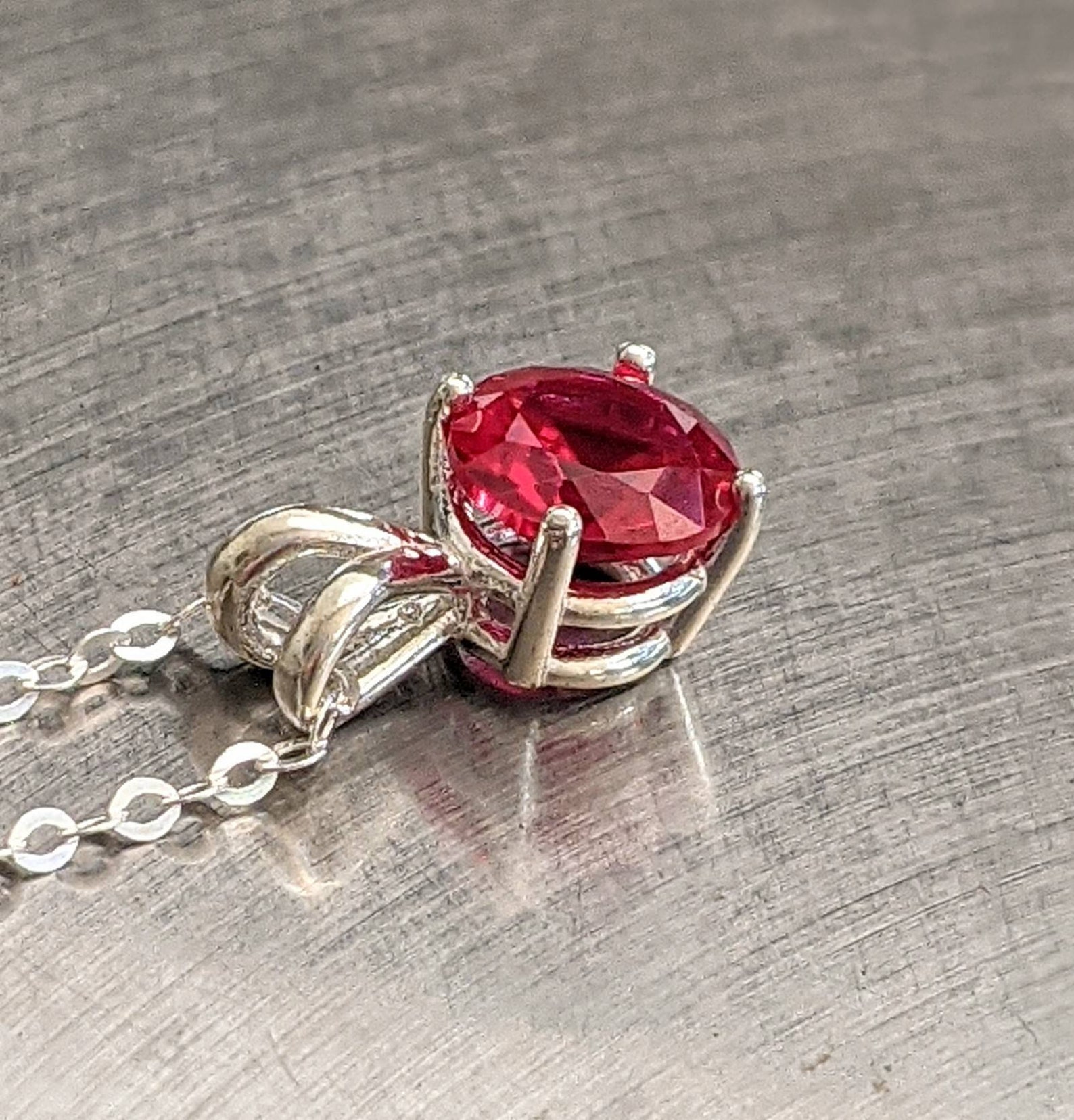 Real Ruby Pendant 8mm 2ct Pigeon Blood Red Ruby Pendant - Etsy