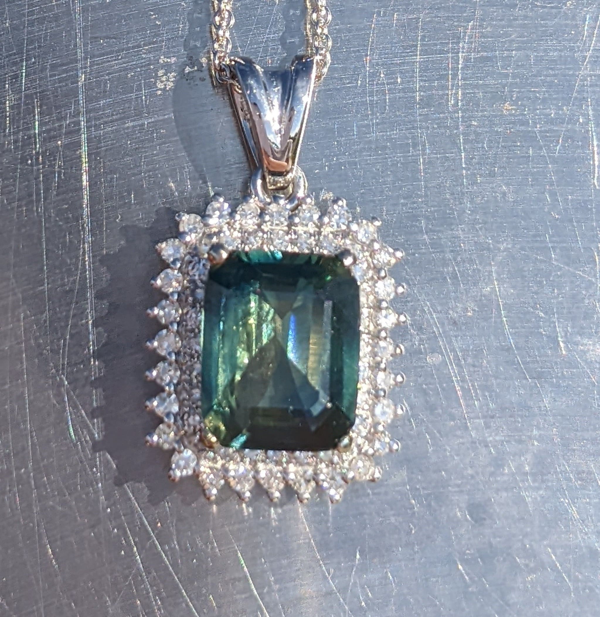 Necklace Women Green Sapphire - Etsy