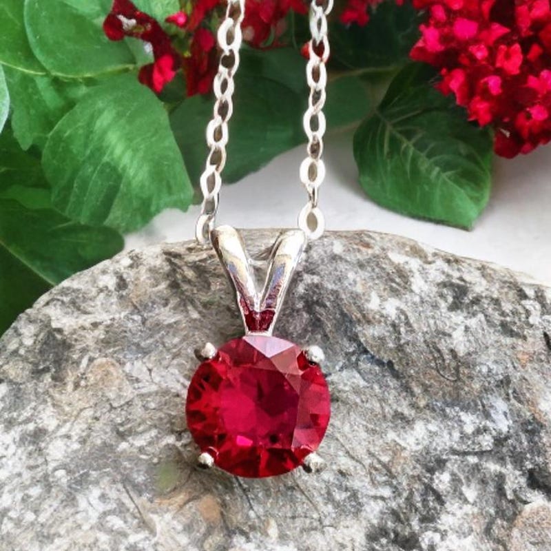 Real Ruby Necklace - Etsy