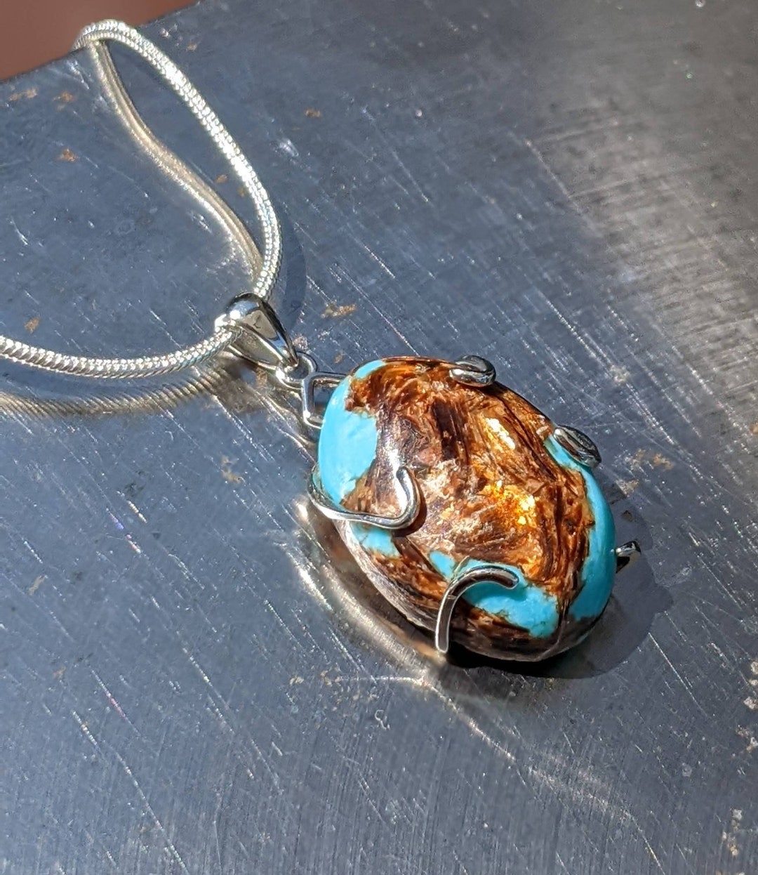 Natural Sea Sediment Jasper Pendant Sterling Silver 18x25mm Oval ...