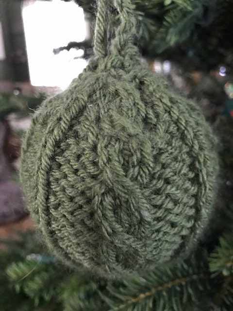 Cable Knit Tree Ornaments - Etsy