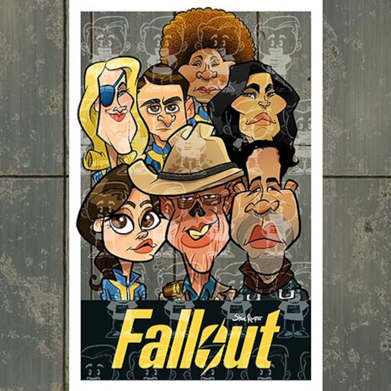 Fallout Caricature Poster - Etsy