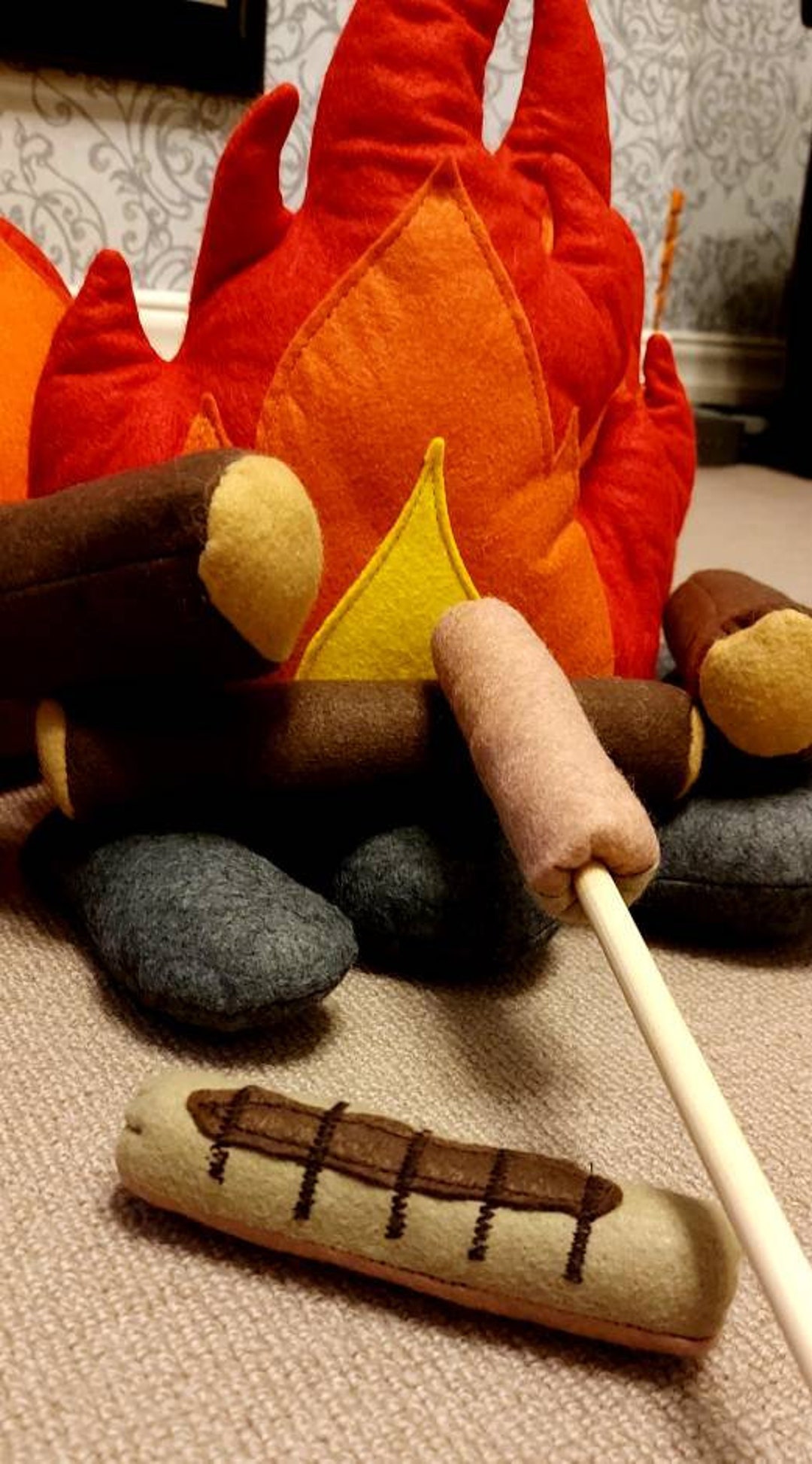 Pair of Felt Sausages With Sticks - Etsy