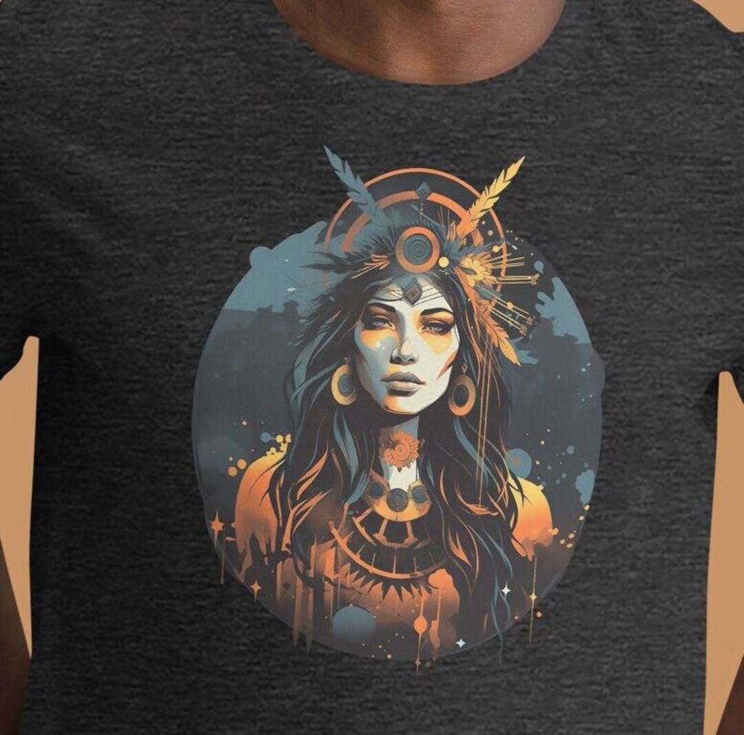 Shaman Goddess Spirit World Tee Shirt, Festival Wear, Meditation Yoga ...