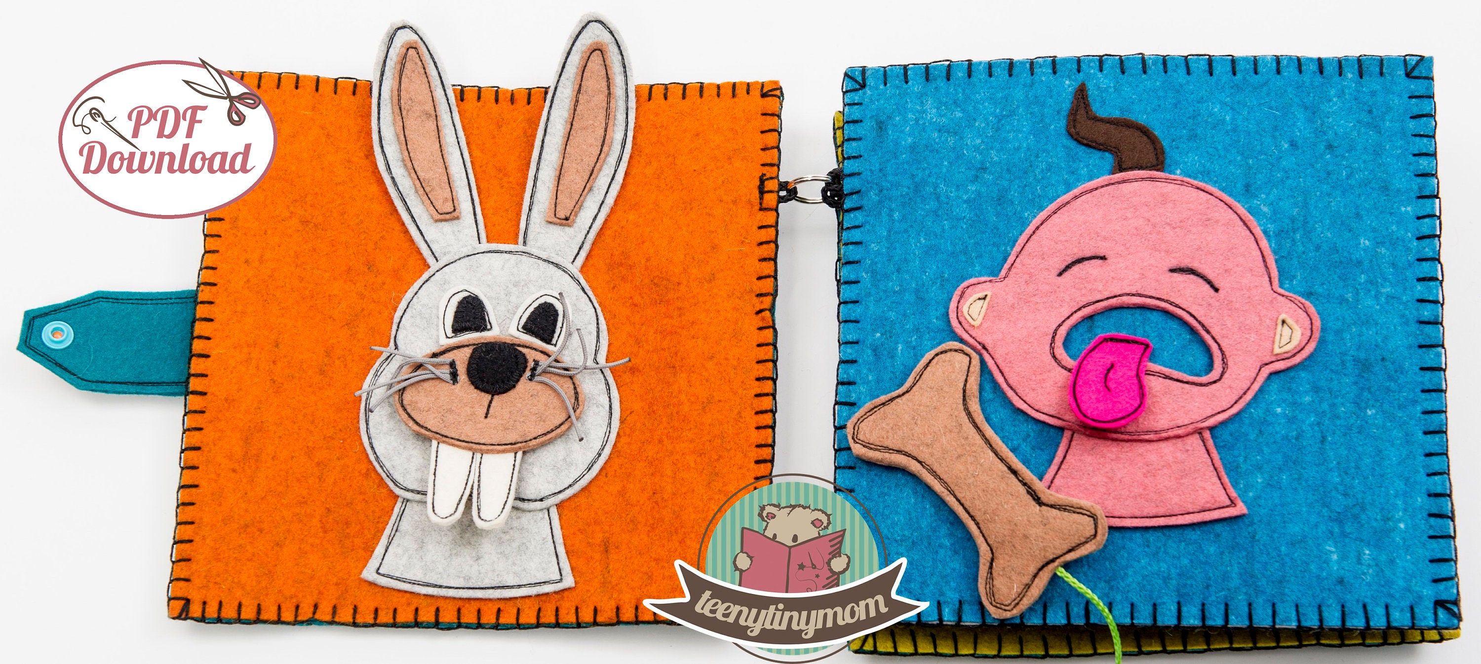 Funny Quiet book for toddler Activity book pattern pdf | Etsy