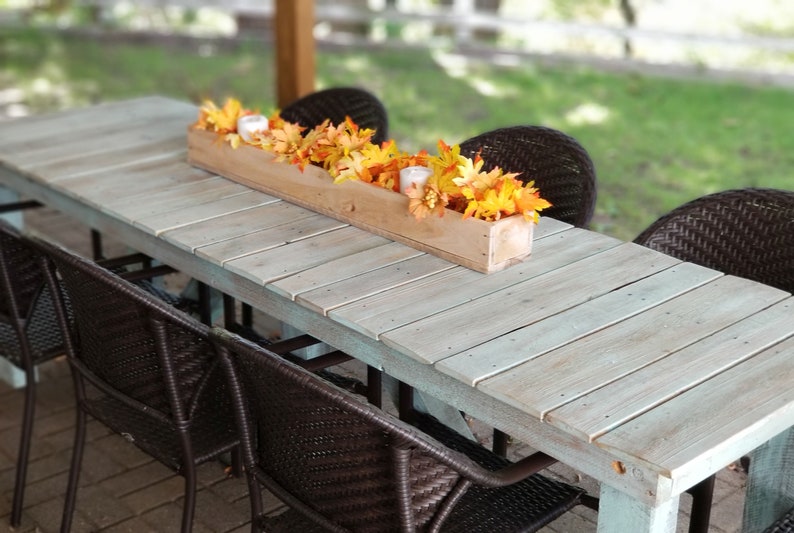 Long Wood Box for Table Centerpiece Rustic Box Fall Decor - Etsy
