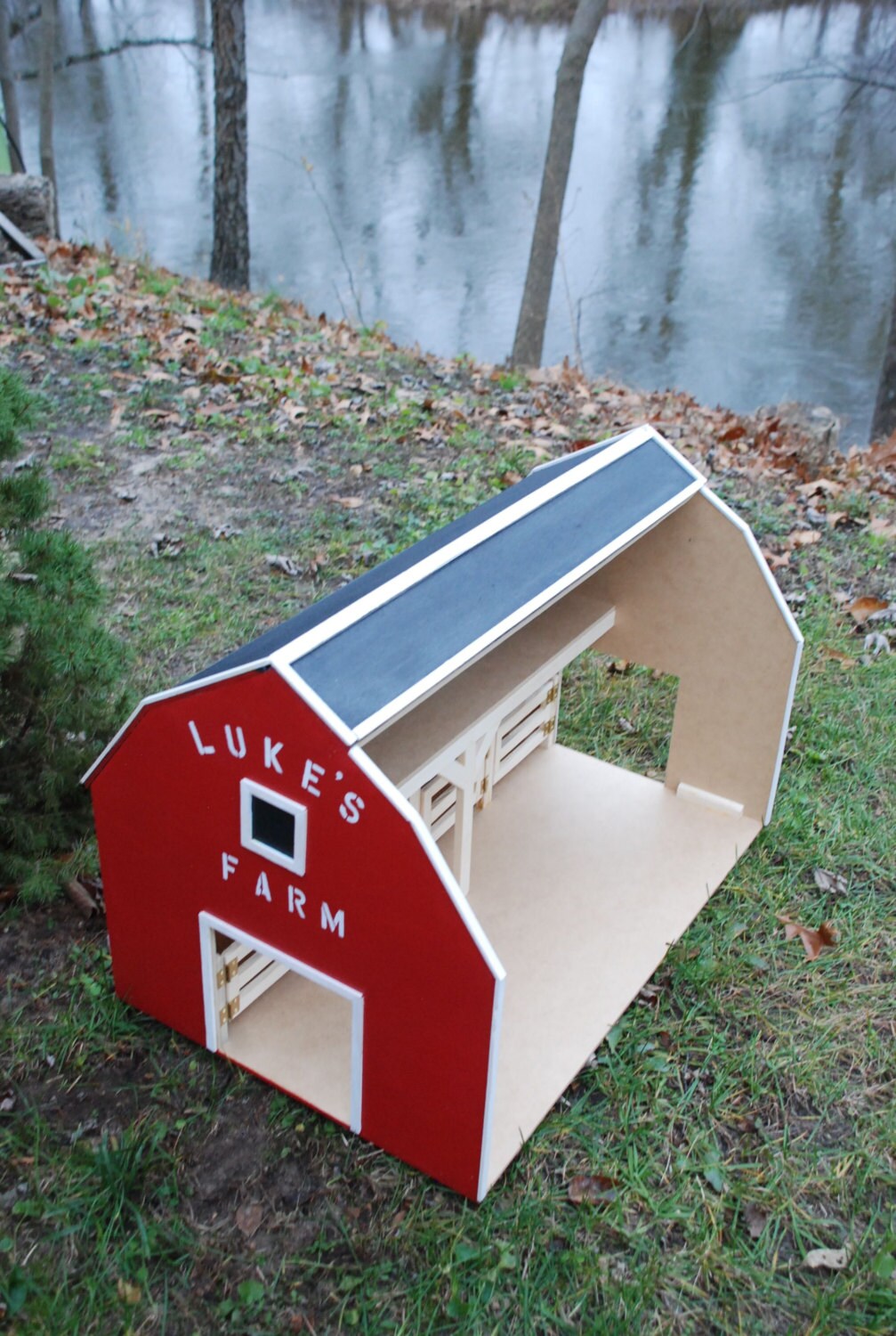 Toy Barn With Hay Loft and Horse Animal Stalls Pretend Farm | Etsy