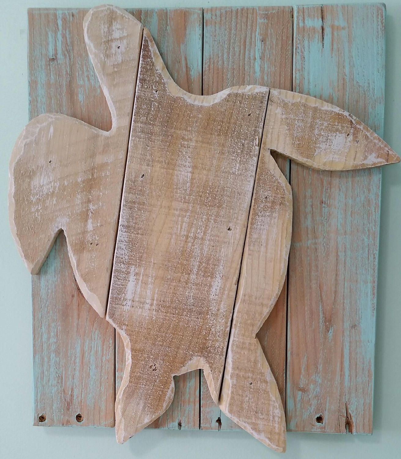 Wood on Wood Turtle/sea Turtles Wall Art Sea Turtle Picture | Etsy