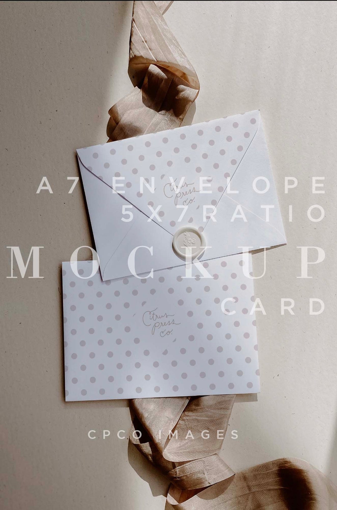 Envelope Address Mockup, A7 Euro Flap Envelope, Neutral Color, Wedding ...