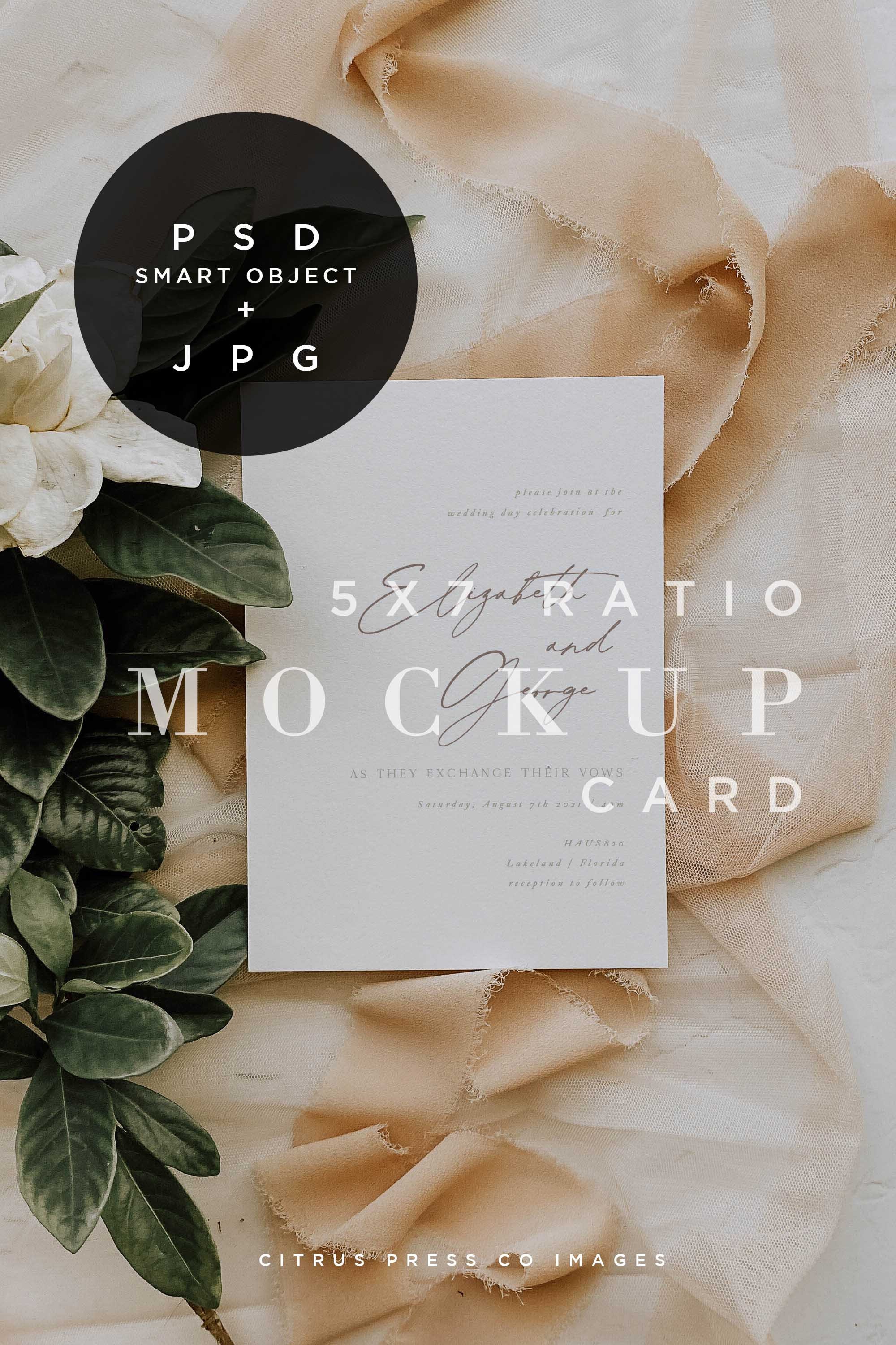 Single 5x7 Invitation Mockup Instant Download 5x7 Card Mock - Etsy