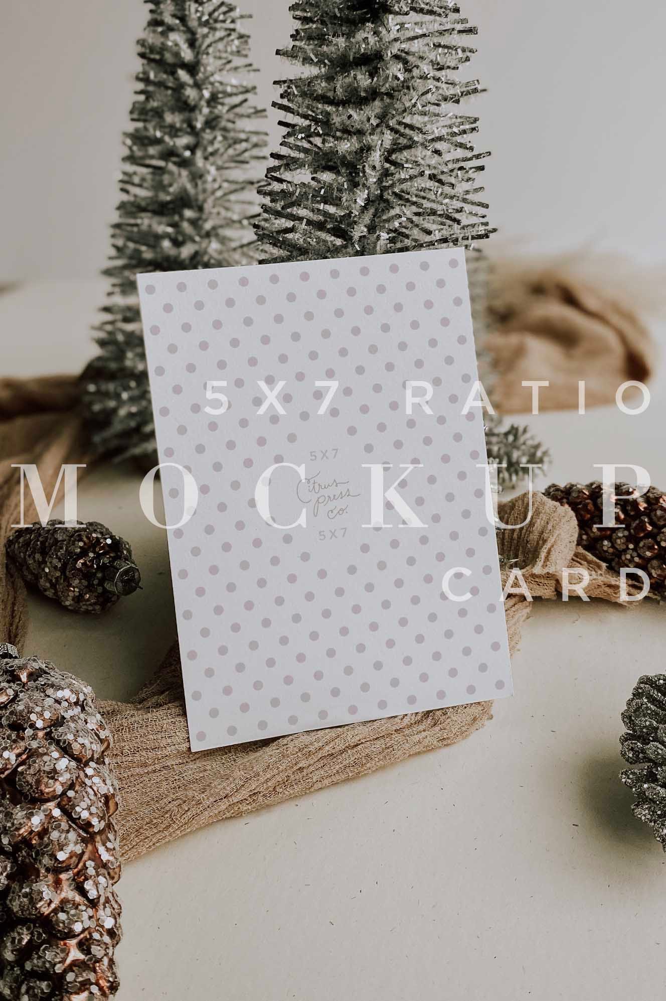 Holiday Invitation Mockup, 5x7 Card, A7 Envelope, Instant Download ...