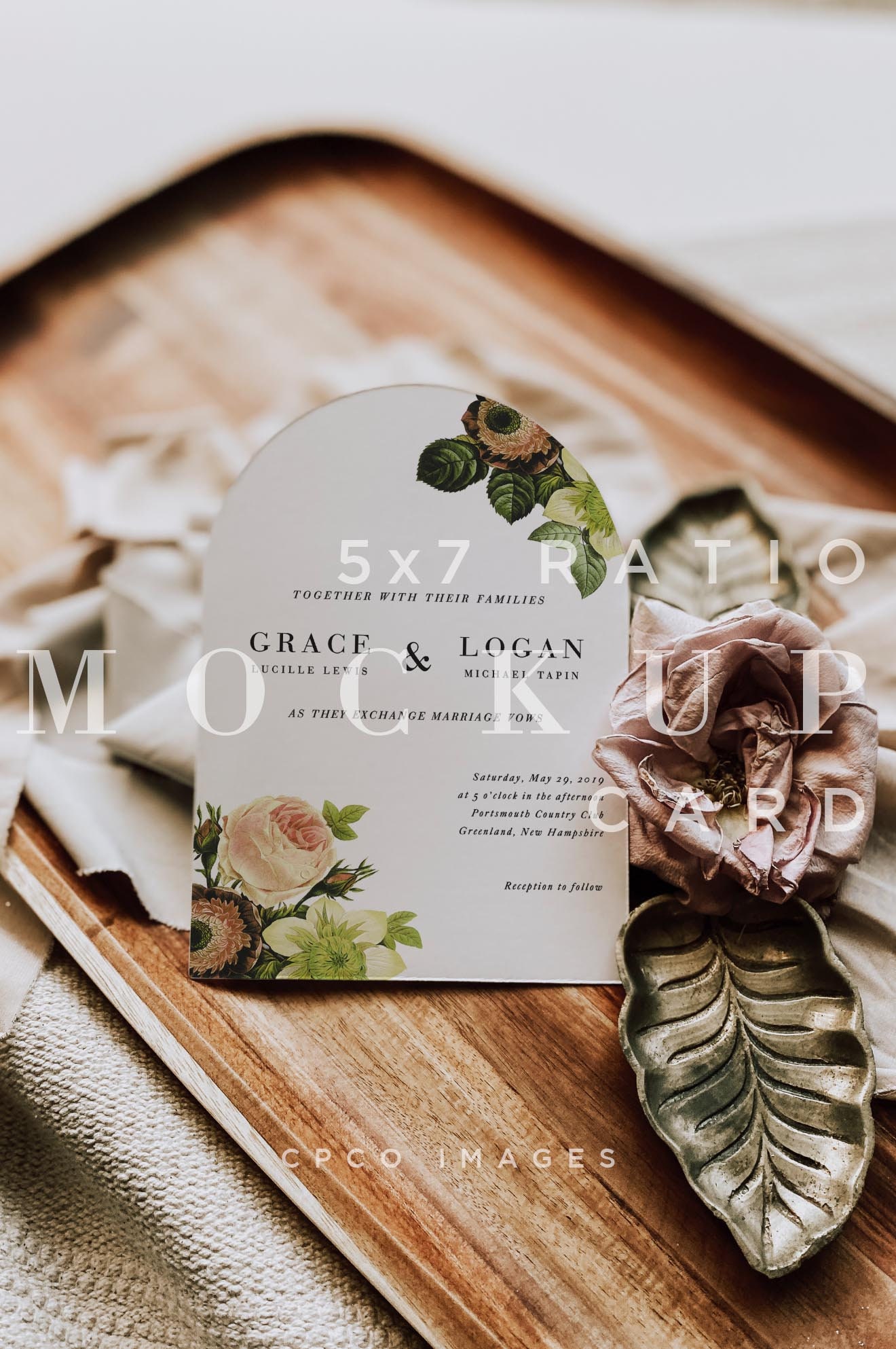 Arch Invitation Mockup Boho Arch Wedding Minimal Mock Up - Etsy