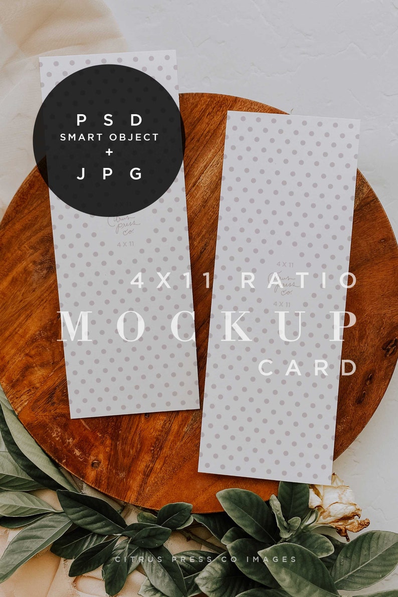 Wedding Program Mockup, Menu Card, 4x11 Double Sided Mock Up ...
