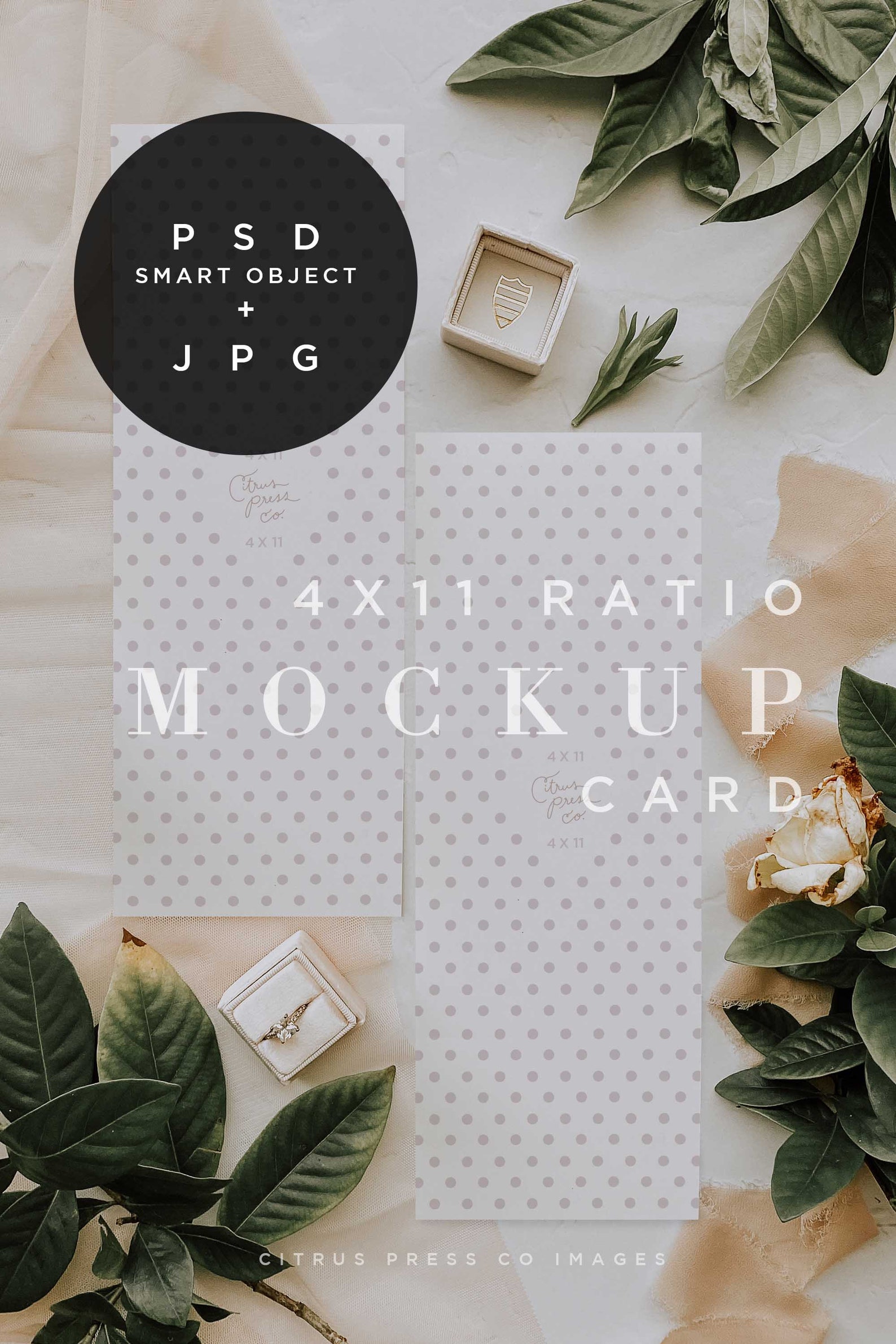 Wedding Program Mockup Menu Card 4x11 Double Sided Mock Up | Etsy