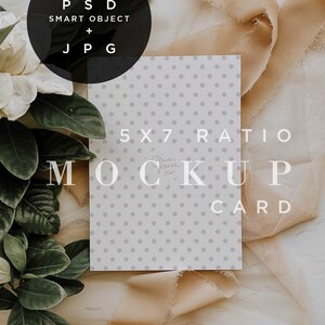 Single 5x7 Invitation Mockup, Instant Download, 5x7 Card Mock Up, Smart ...