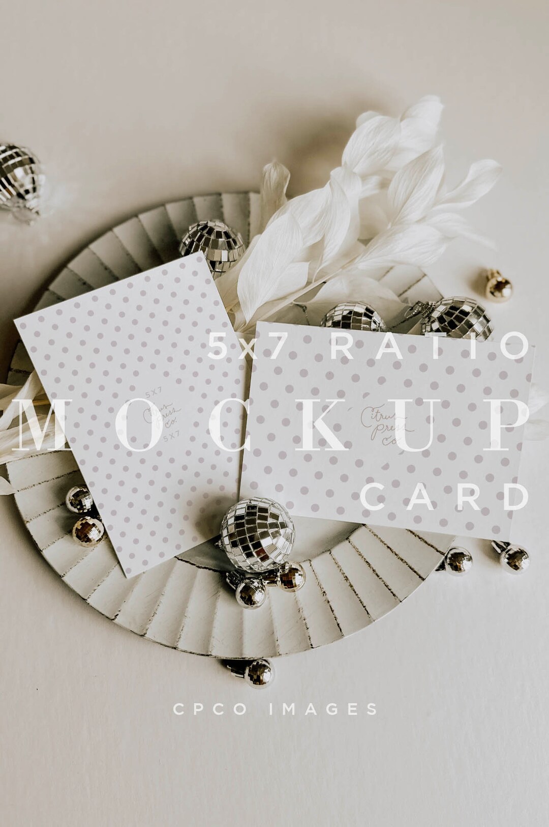 Disco Invitation Mockup Suite, Disco Ball Neutral Paper Mock Up, Party ...