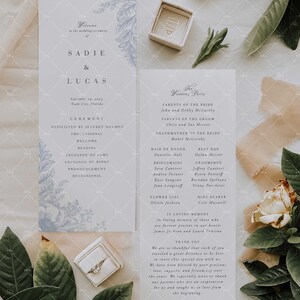 Wedding Program Mockup, Menu Card, 4x11 Double Sided Mock Up, Programme ...