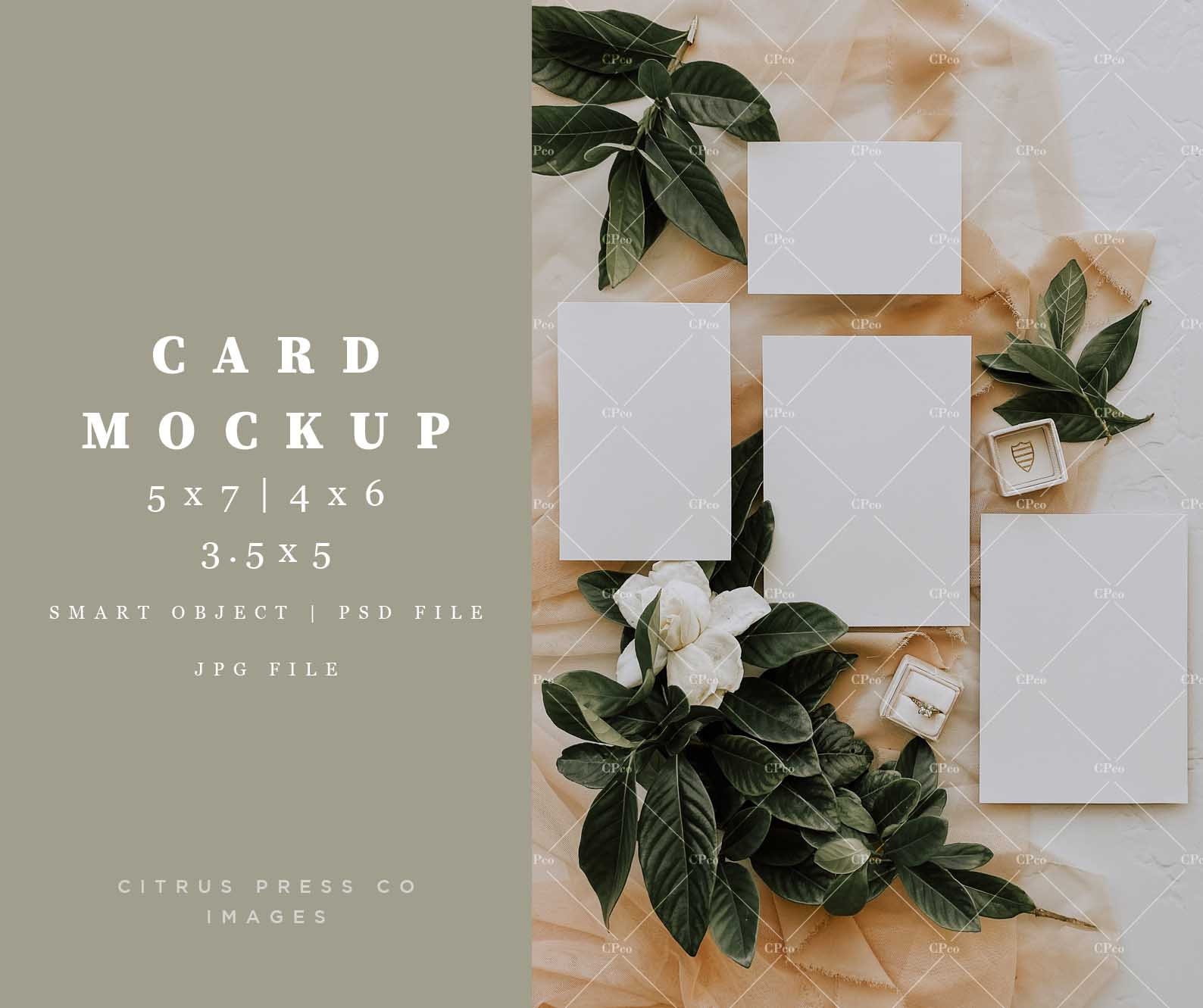 Wedding Card Suite Mockup Invitation Set Layout Instant - Etsy