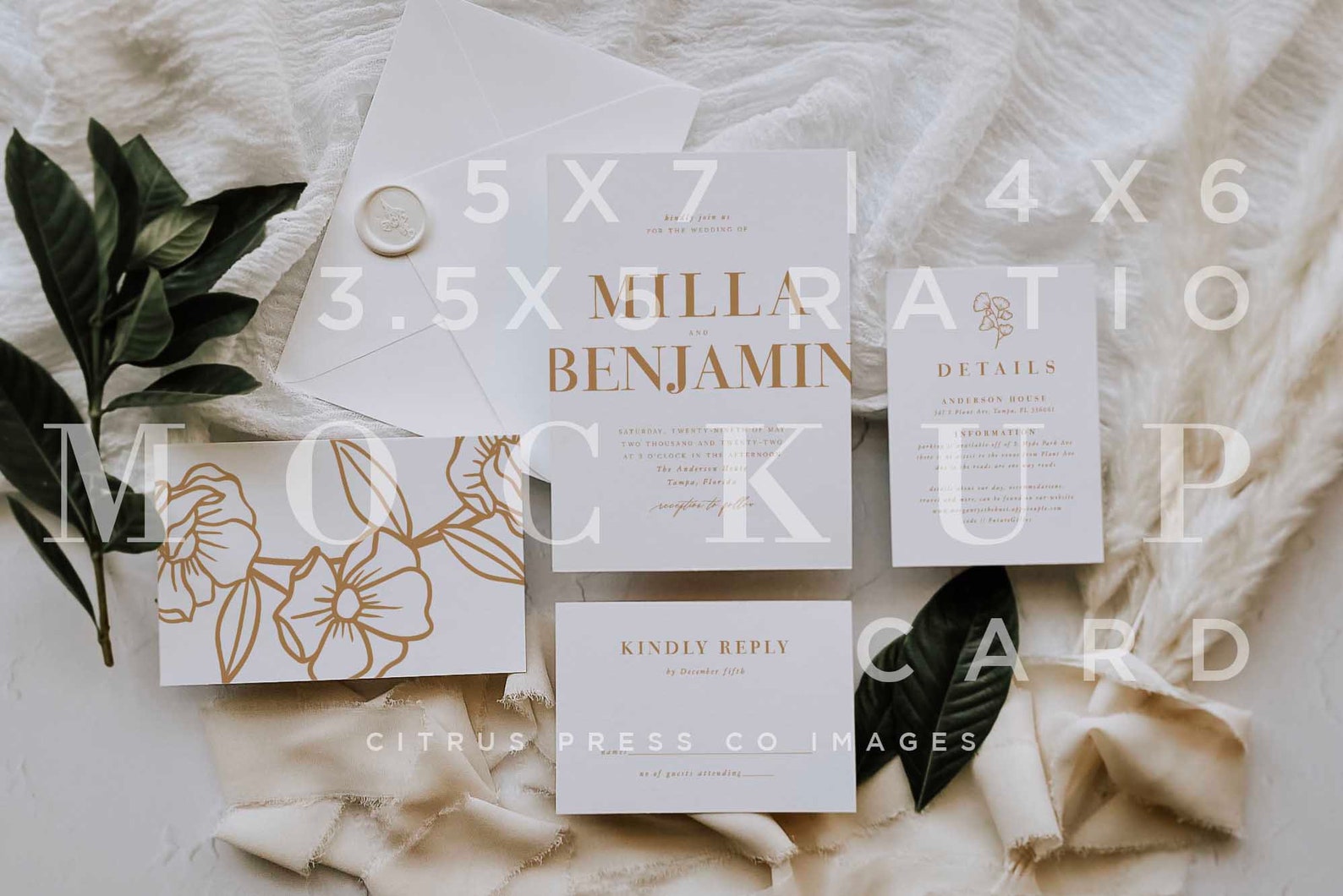 Wedding Invitation Suite Mockup Invitation Suite Mock Up | Etsy