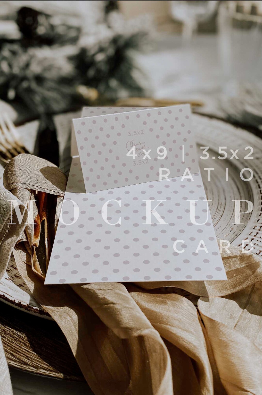 Holiday Dinner Menu Mockup, 4x9 Menu Card, Place Card, Digital Download ...
