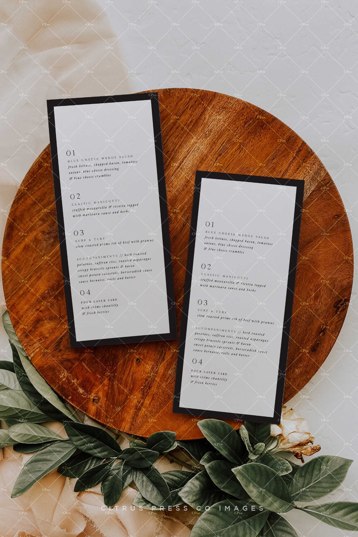 Menu Card Mockup, Menu Card, 4x9 Blank Card, Wedding Mock Up, Program ...