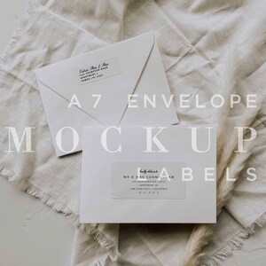 Address Sticker Label Envelope Mockup, Digital Download, Wedding ...