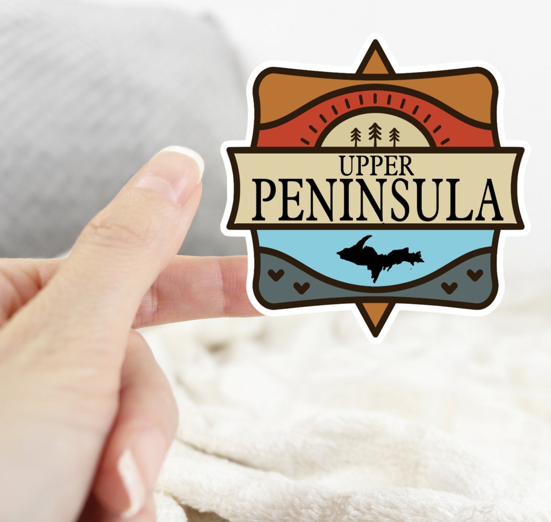 UP Badge Sticker, Upper Peninsula Sticker, UP Sticker, Michigan Sticker ...