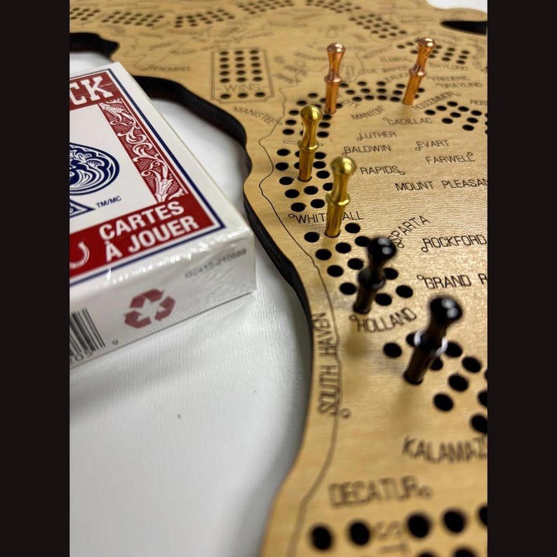 Michigan Cribbage Board, Cribbage Board, Michigan Games, UP Cribbage ...