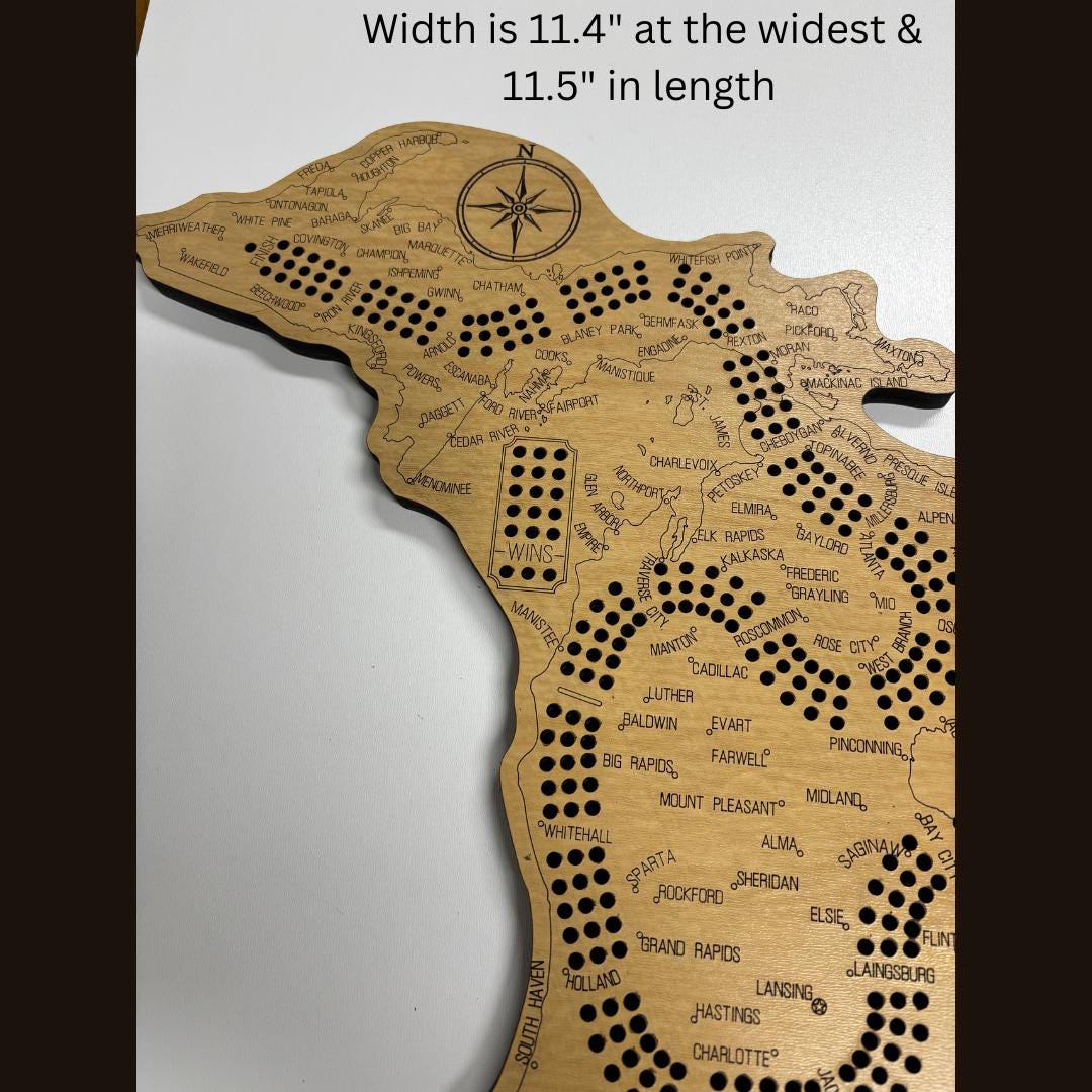 Michigan Cribbage Board, Cribbage Board, Michigan Games, UP Cribbage ...