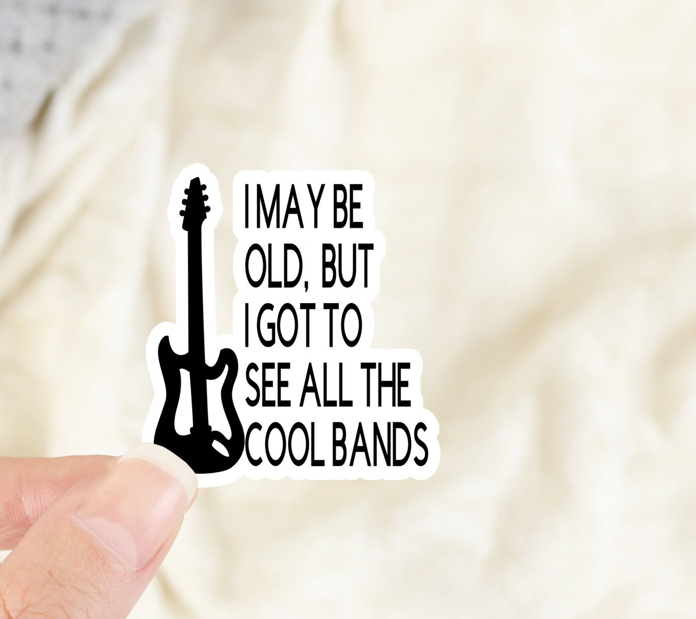 Band Sticker, Age Sticker, Funny Band Sticker, Mid Life Sticker, Cool ...