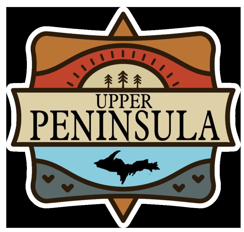 UP Badge Sticker, Upper Peninsula Sticker, UP Sticker, Michigan Sticker ...