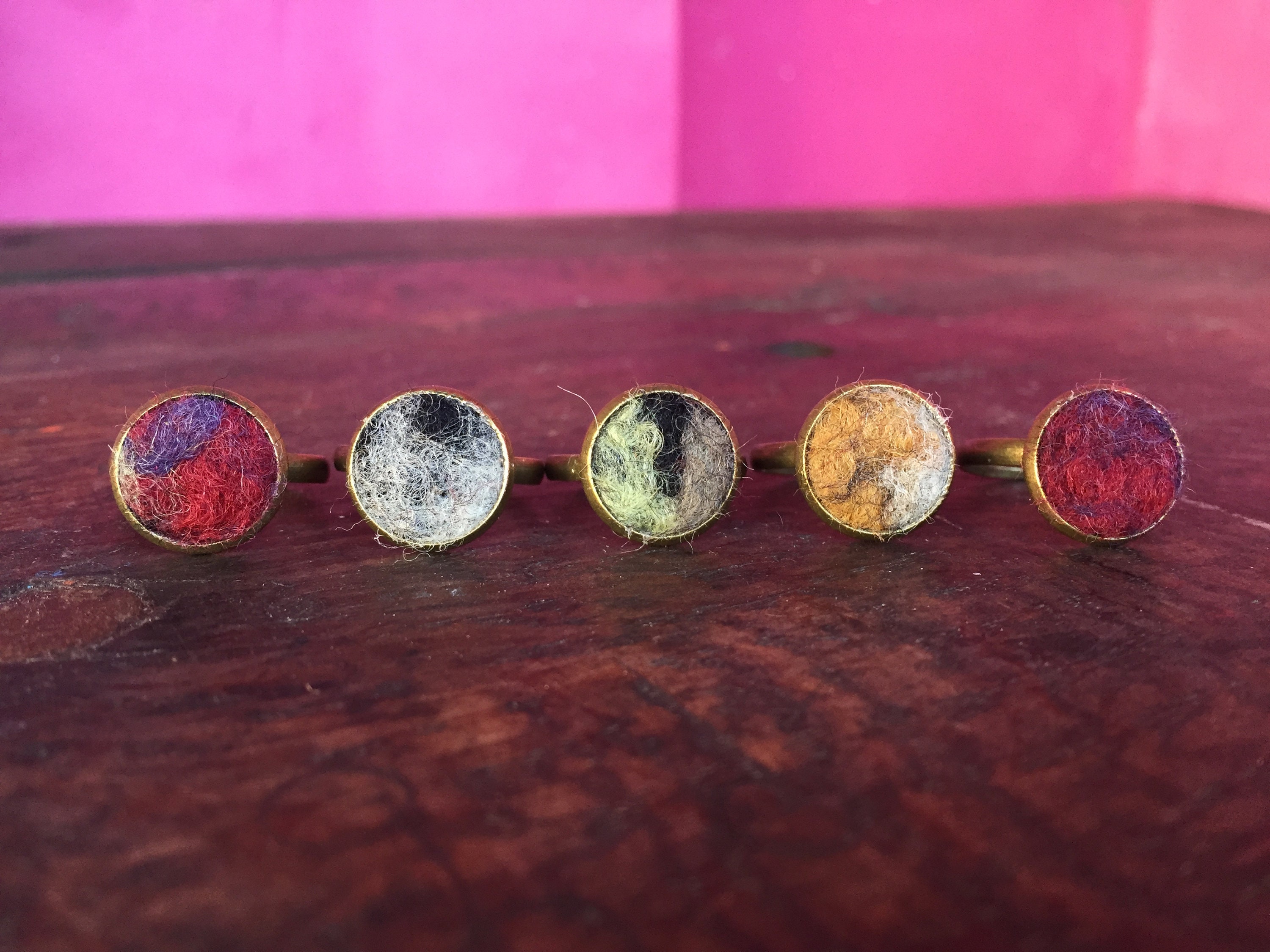 Tiny Bohemian Felt Ring Made With Wool Christmas Gift Idea - Etsy UK