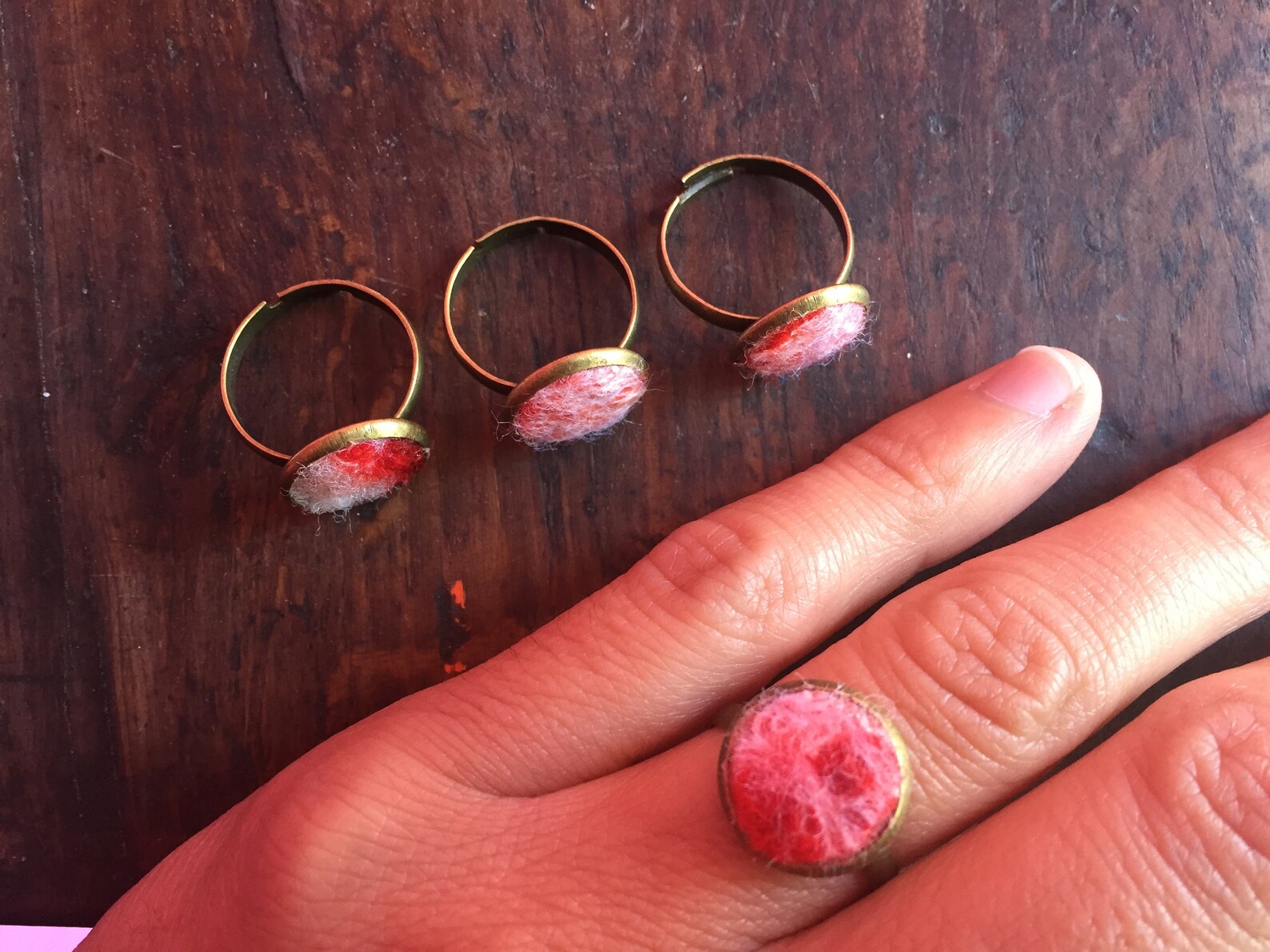 Tiny Felt Ring Felt Ring Gift Idea Felt Ring Bohemian Felt - Etsy UK