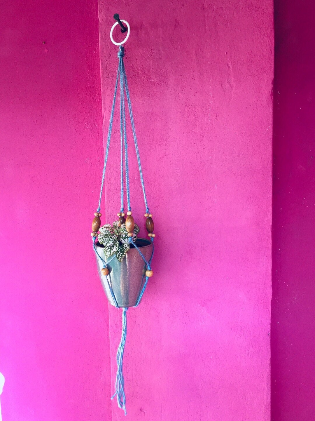 Macrame maceta colgante, macetas de macramé hechas a mano, regalo idea ...