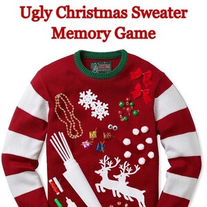 Printable Ugly Christmas Sweater Memory Gamechristmas Party - Etsy